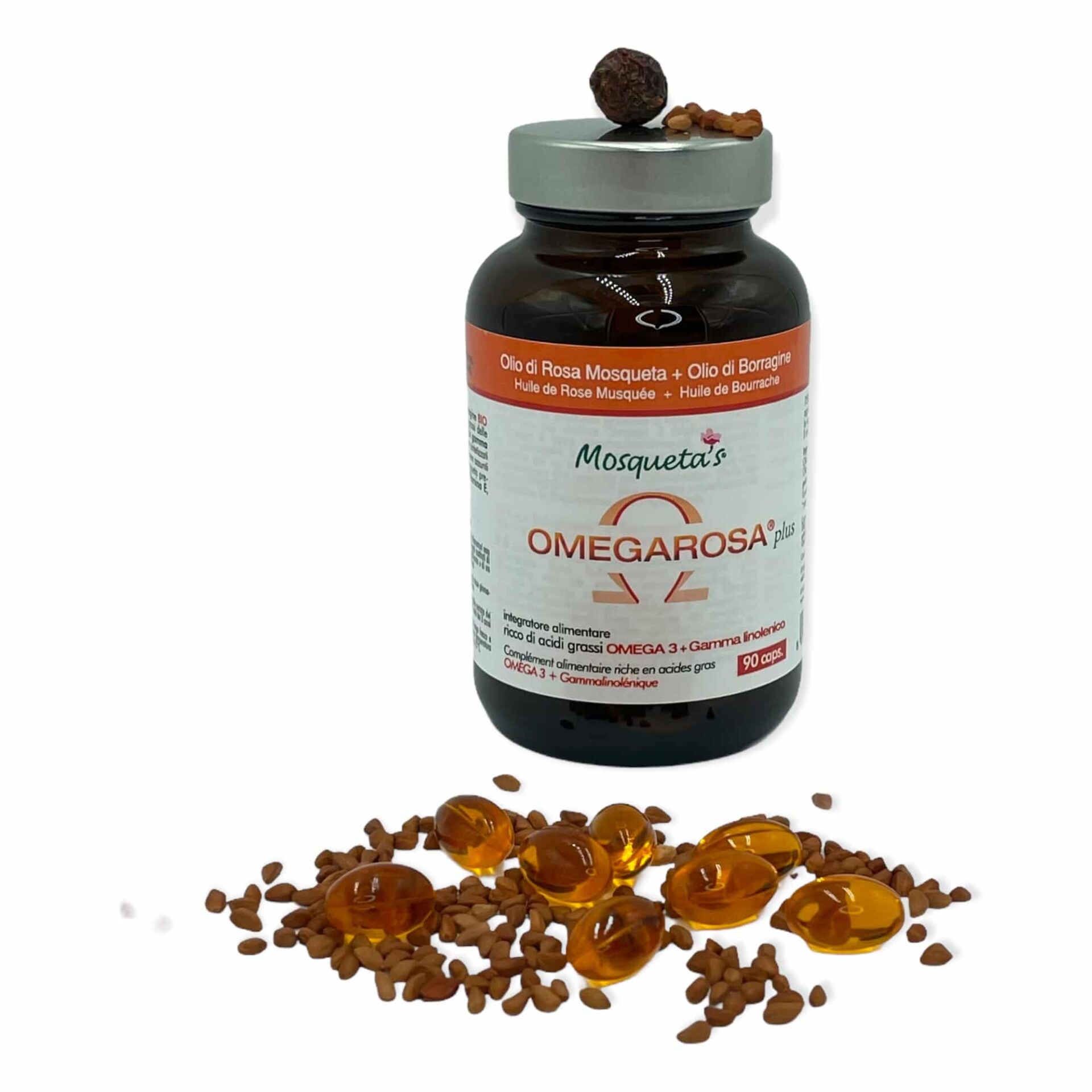 Omégarosa Plus en capsules Mosqueta's